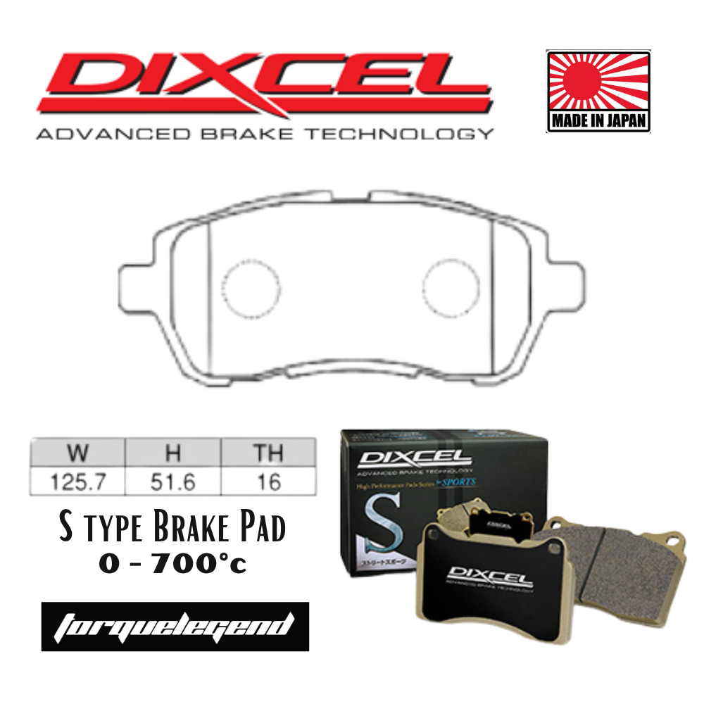 (BRAKE PAD FOR SUZUKI SWIFT ZC32S/33) DIXCEL BRAKE PAD S TYPE 700°C S ...