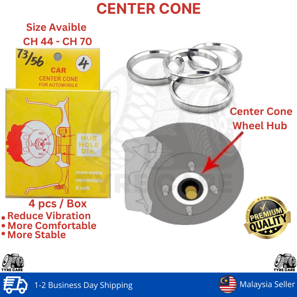 Center Cone (4pcs/bx) wheel hub adapter centric center cone rings CH51 ...