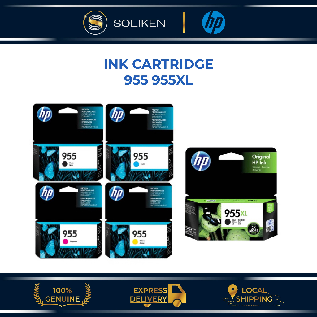 HP 955 / HP 955XL Original Ink Cartridge Black/Cyan/Magenta/Yellow HP ...