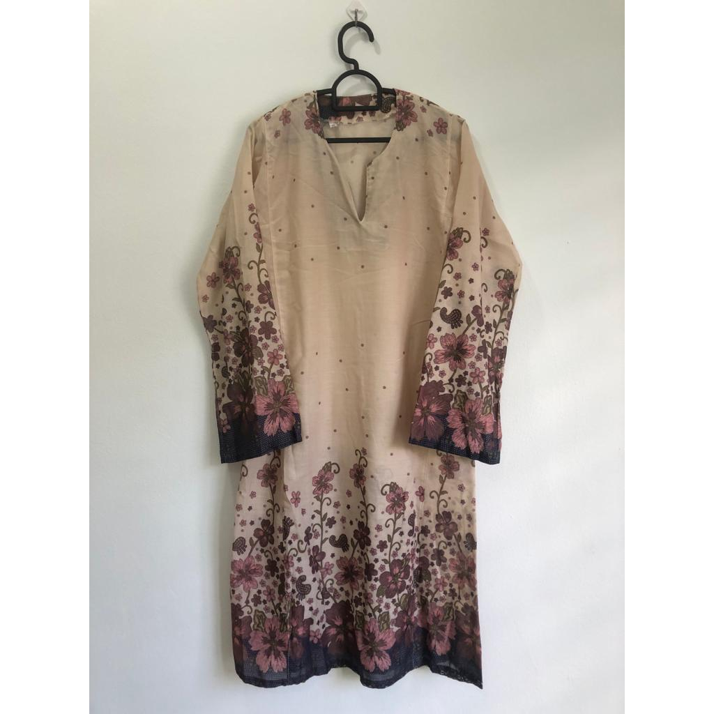 BAJU KURUNG COTTON CORAK BUNGA | Shopee Malaysia