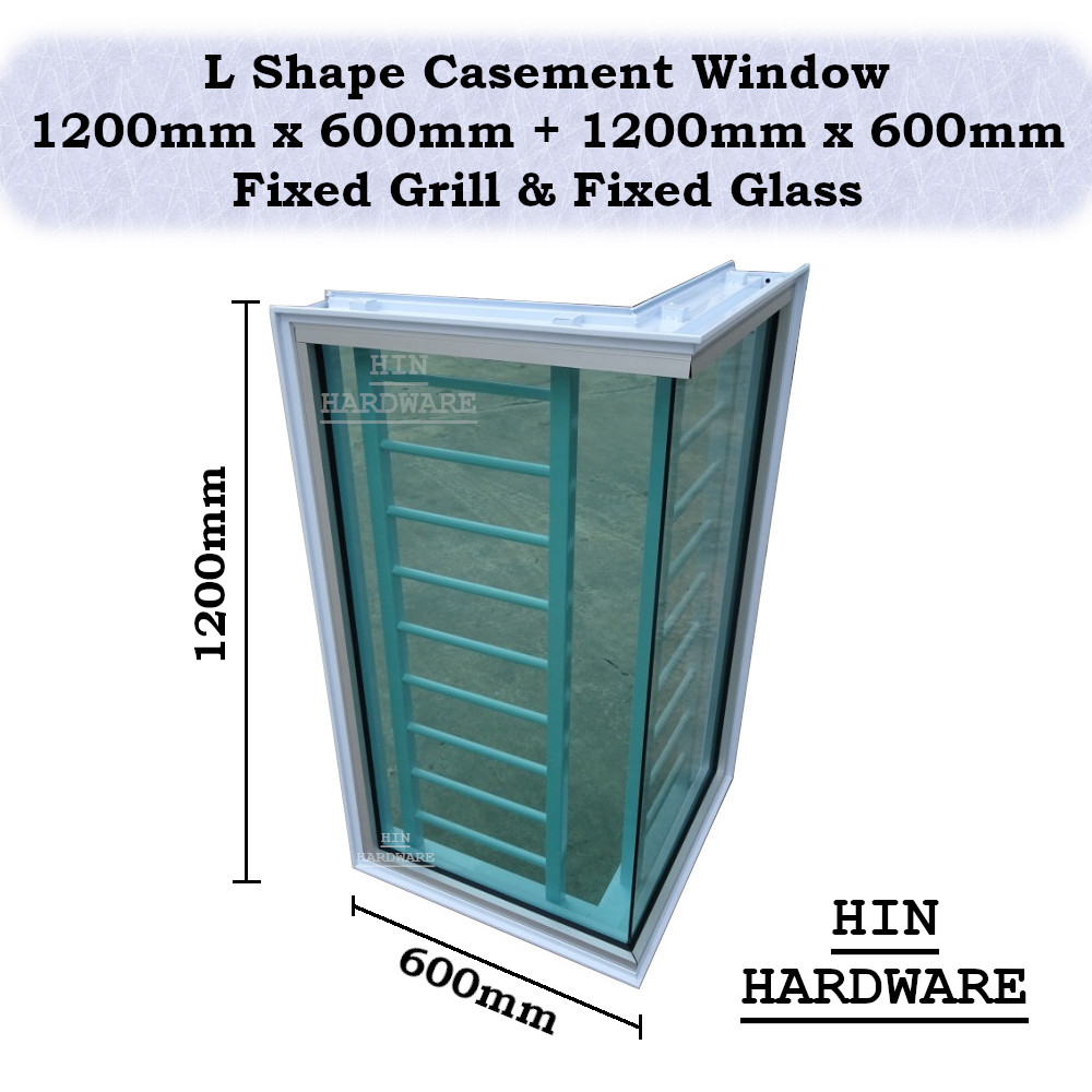 HIN PRE ORDER Casement Window M140 Metal Frame & FixedGrilled With ...