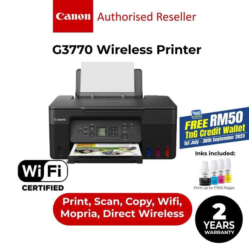 Canon PIXMA G3770 Wireless Refillable Ink Tank Printer with Low-Cost ...