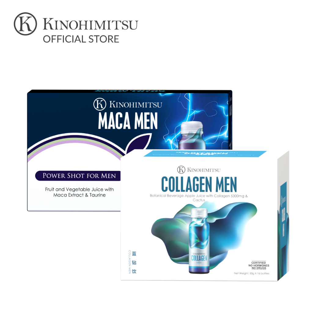 Kinohimitsu Collagen Men (16 Pcs) + Maca Men (10 Pcs) | Shopee Malaysia