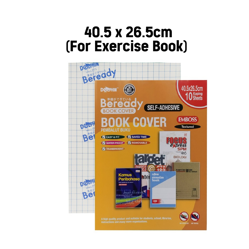 Dolphin Self Adhesive Book Wrapper / Book Cover / Pembalut Buku 10 ...
