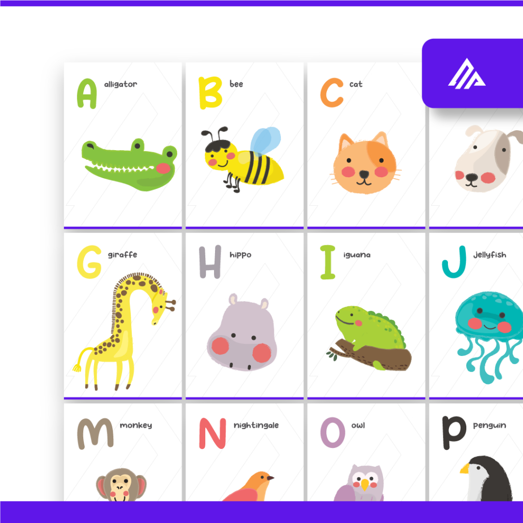 [PDF] A4 Printable ABC Alphabets for Kids | Colored Version | English ...