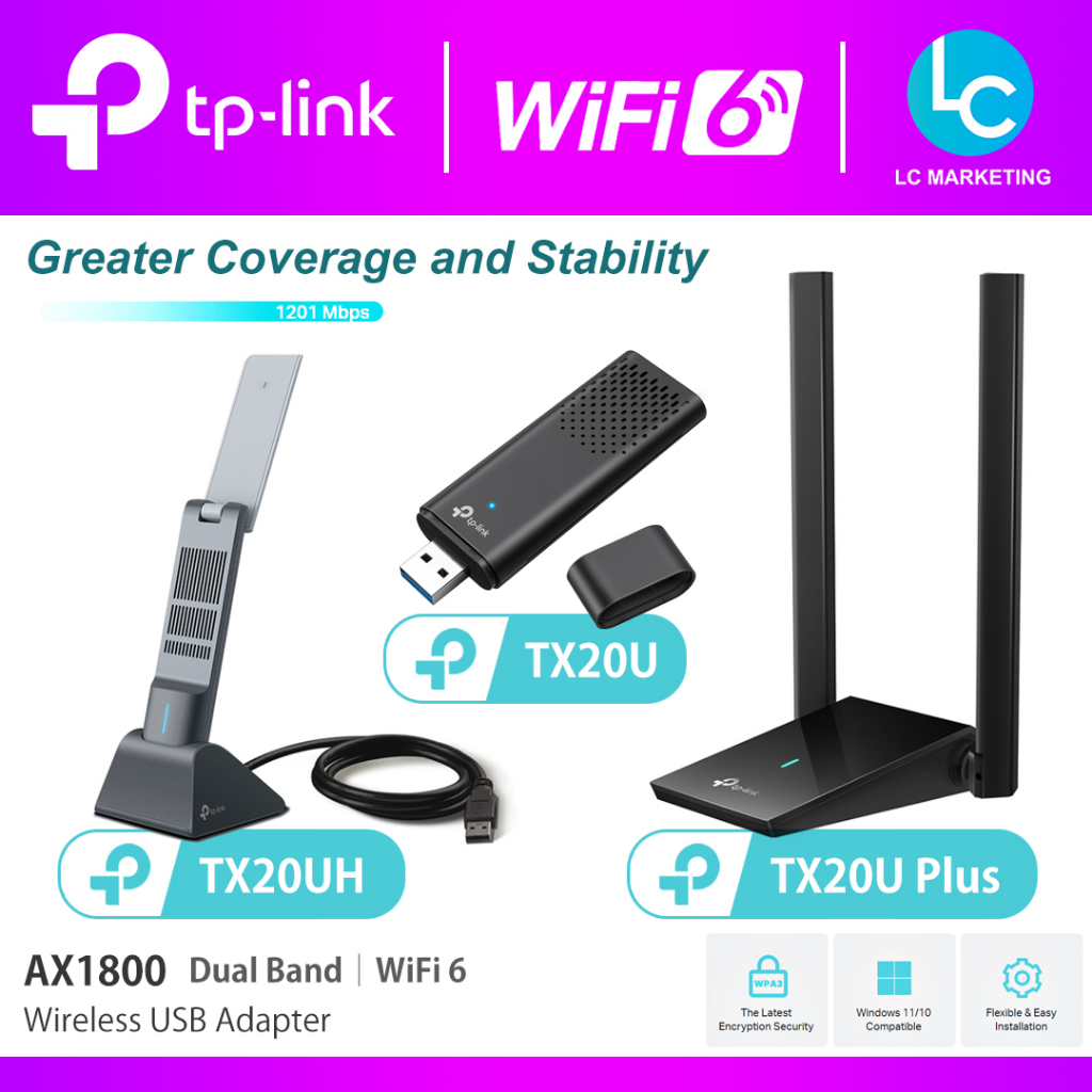 TP-Link Archer TX20U│TX20UH│TX20U Plus AX1800 High Gain Dual Band Wi-Fi ...