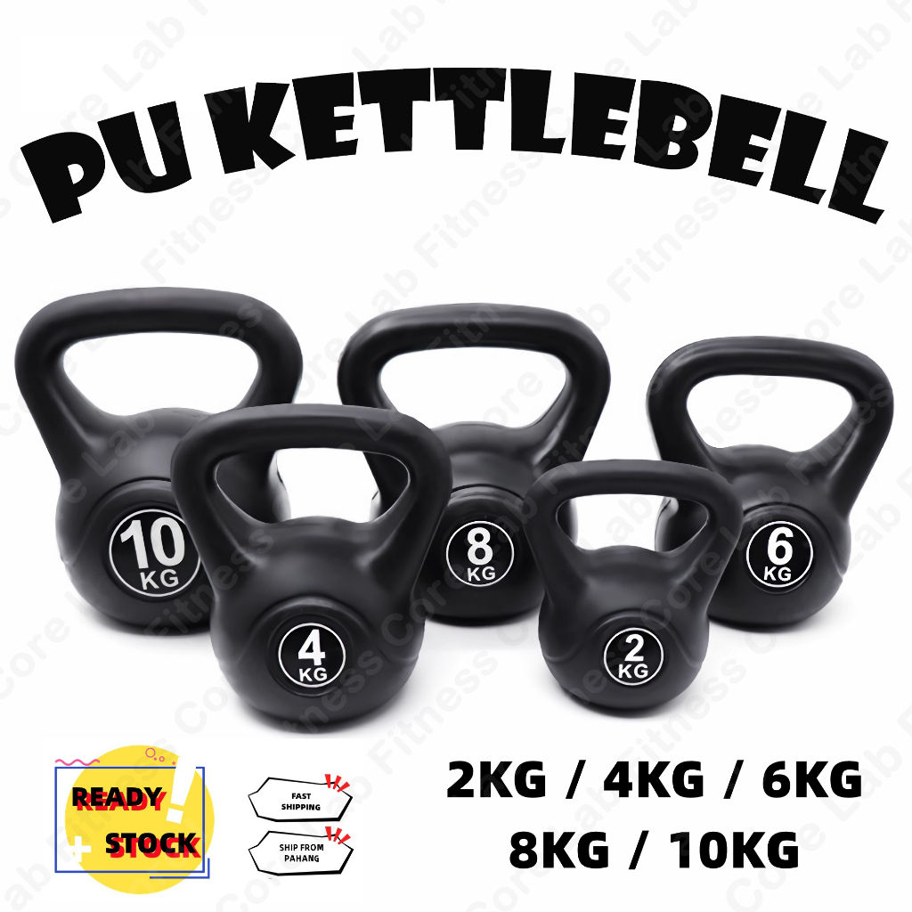 【CoreLab】 Kettlebell Dumbbell Gym Training Plastic Coating Home Workout Swing Cardio Weight ...