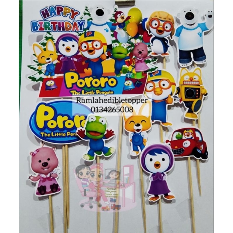 TOPPER CAKE PORORO PORORO TEMPAHAN | Shopee Malaysia