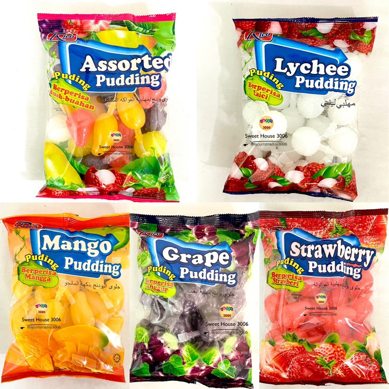 Rico 24’s x 40gm Lychee Mango Grape Strawberry Assorted Fruit Pudding ...