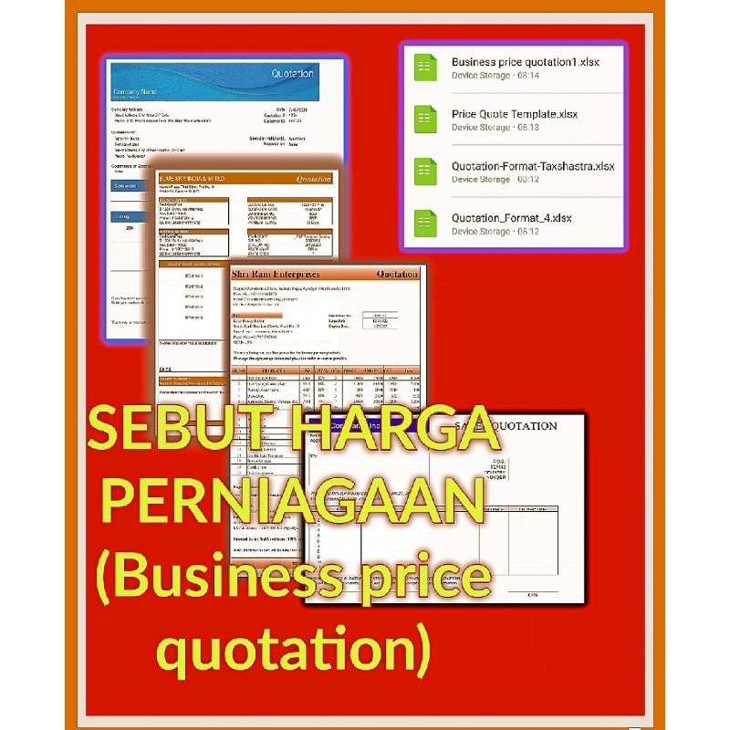 BUSINESS PRICE QUOTATION(TEMPLATES SEBUT HARGA PERNIAGAAN) | Shopee ...