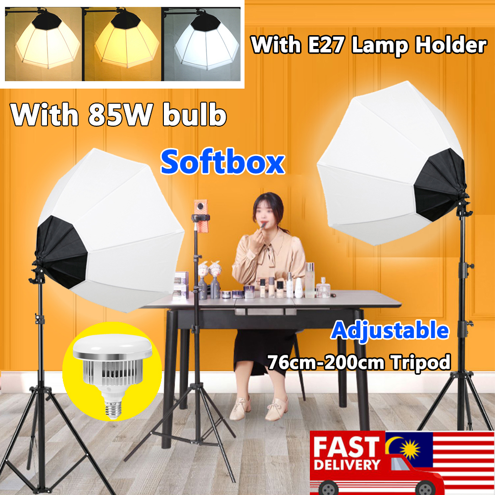 Octagon Softbox Lighting Kits with With E27 Lamp Holder Photography ...