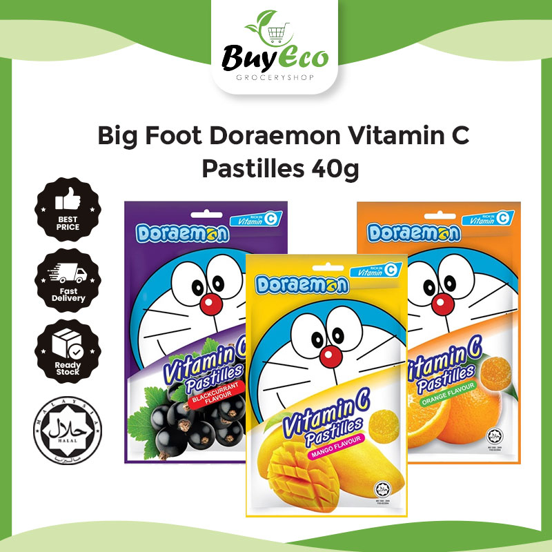 Big Foot Doraemon Vitamin C Pastilles 40g 【Big pack】 | Shopee Malaysia