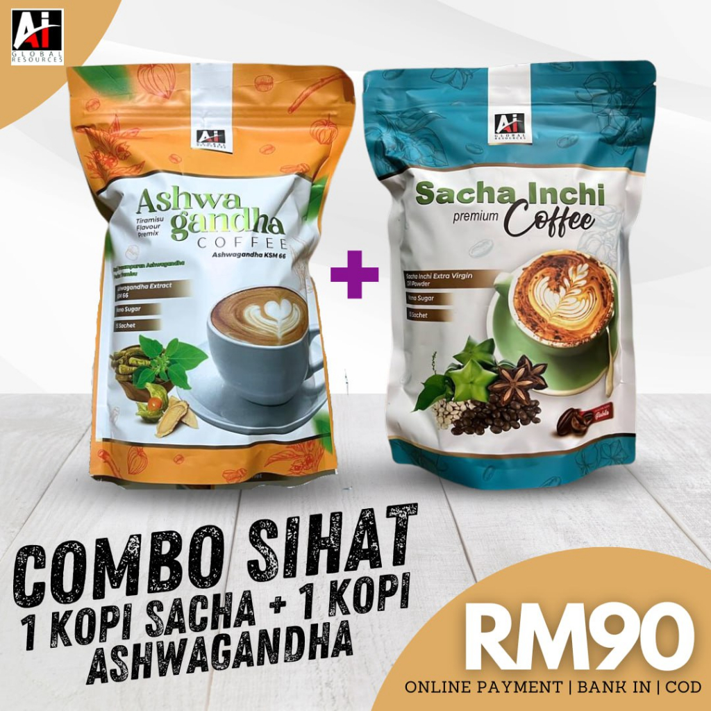 PAKEJ SACHA INCHI DAN KOPI ASHWAGANDHA | Shopee Malaysia