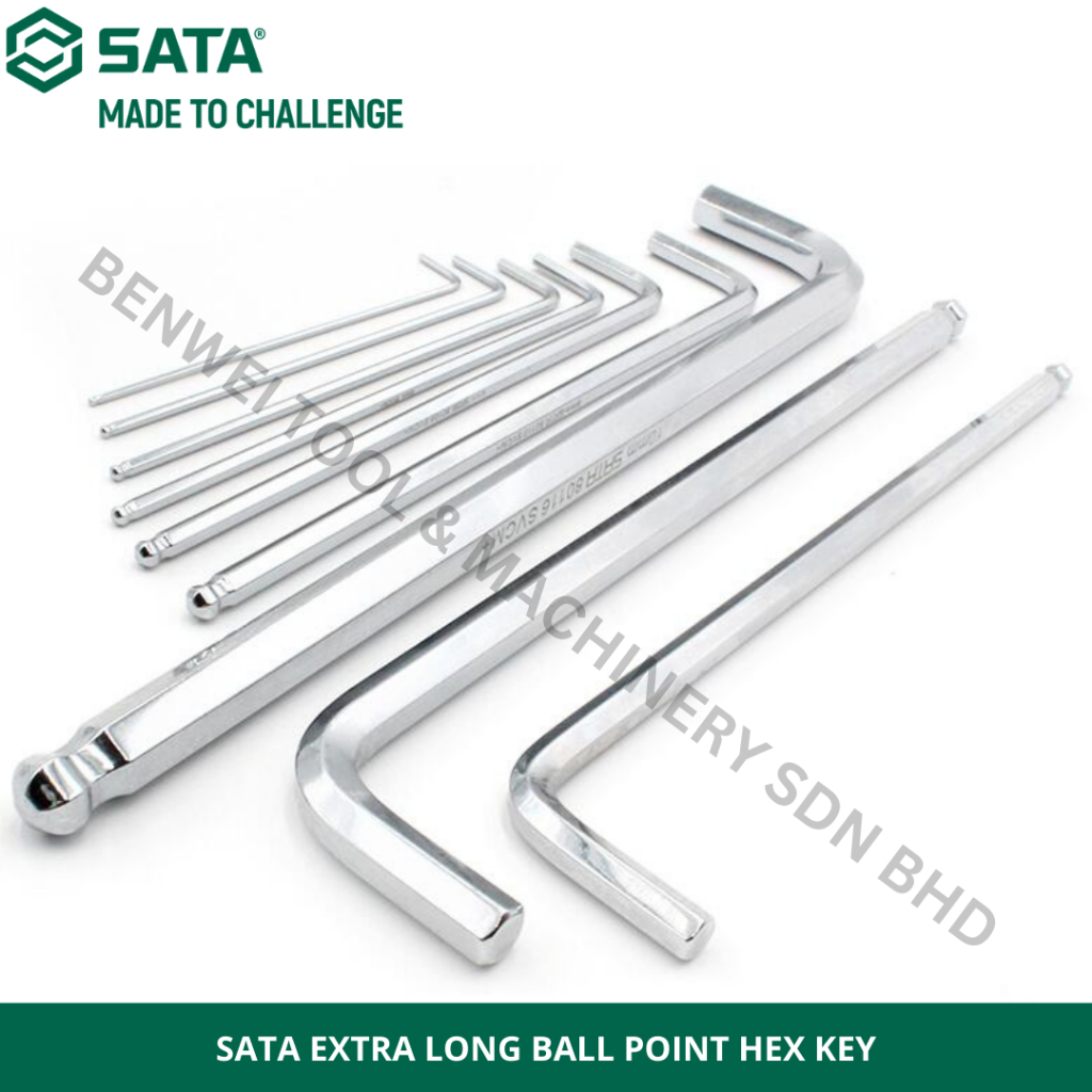 SATA EXTRA LONG BALL POINT HEX KEY / ALLEN KEY SET 1.5MM 2MM 2.5MM 3MM ...