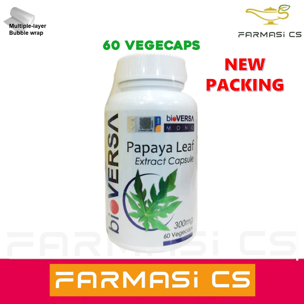 Bioversa Mono Papaya Leaf Extract 60 Vegecaps EXP:10/2025 [ well being ...