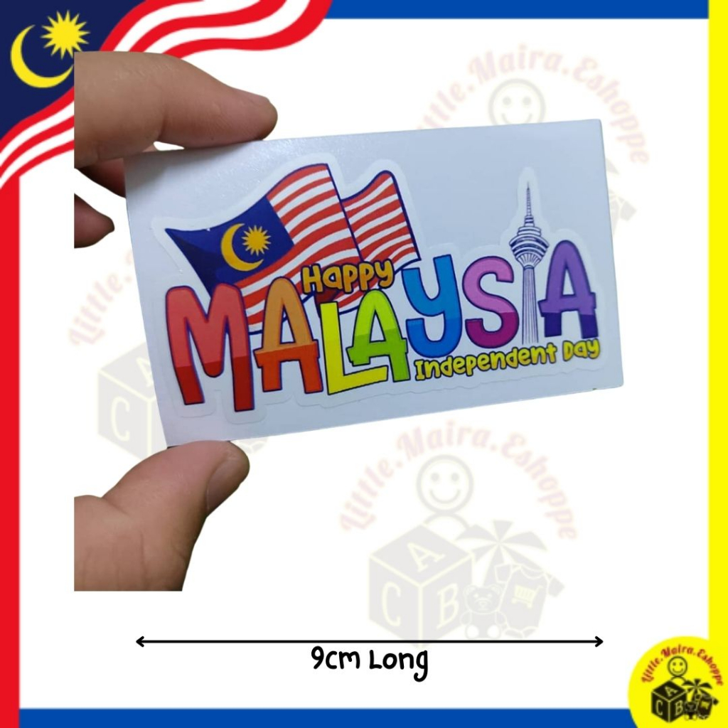 MERDEKA Sticker Temporary Tattoo Face Malaysia Flag Tatu Sementara ...