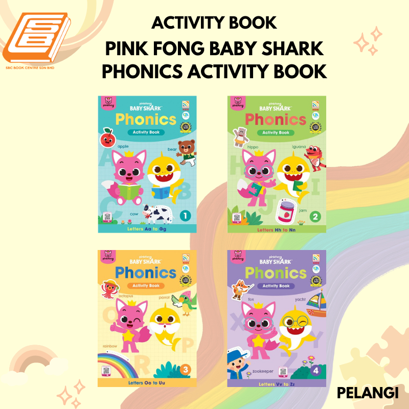 [SBCB]Preschoool: Pink Fong Baby Shark Phonics Activity Book | Shopee ...