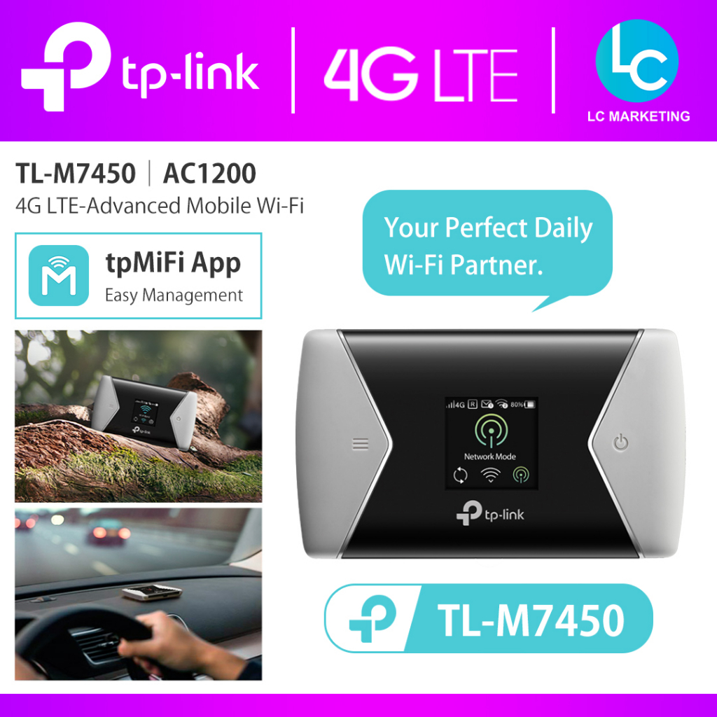 TP-Link M7450 4G LTE Portable Broadband Mobile Wifi Modem Router ...