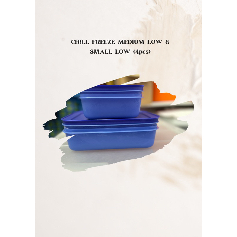 TUPPERWARE Chill Freezer Medium Low & small low - (4pcs) | Shopee Malaysia