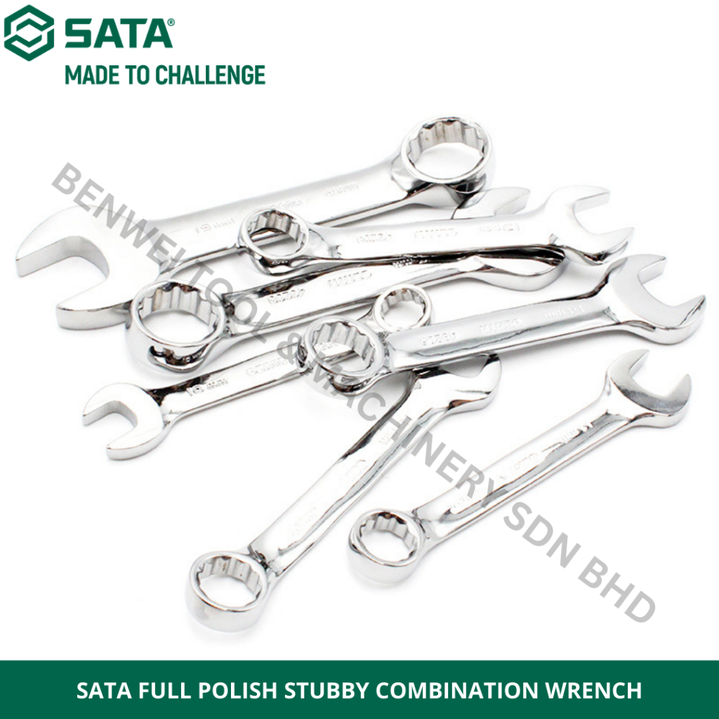 SATA FULL POLISH STUBBY COMBINATION WRENCH / WRENCH SET / SPANNER SET ...