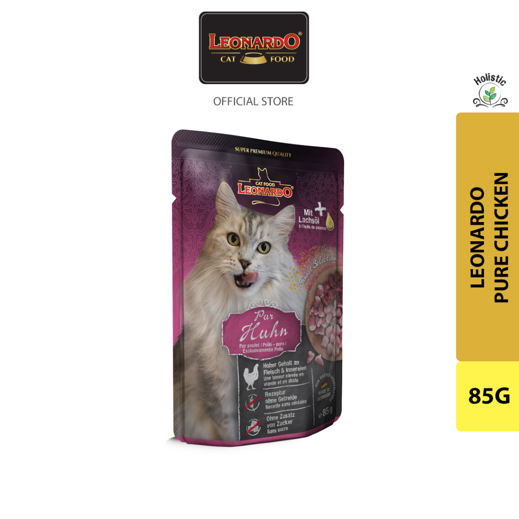 Leonardo Cat Food - Pure Chicken Wet Food Pouch 鸡肉配方成猫餐包(85G) | Shopee ...