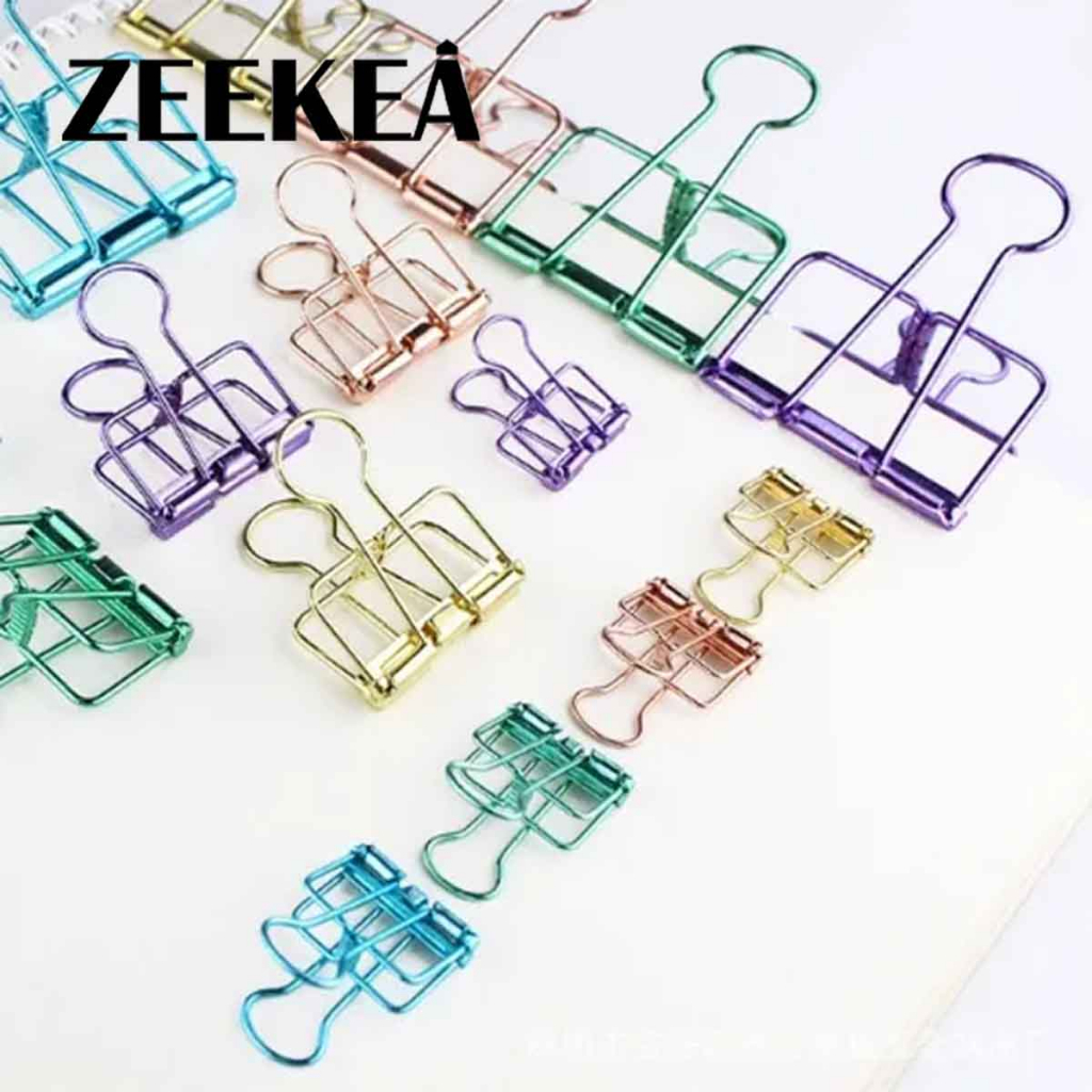 Zeekea Wire Binder Clips Cute Paper Clips, Assorted Sizes Rose Gold ...
