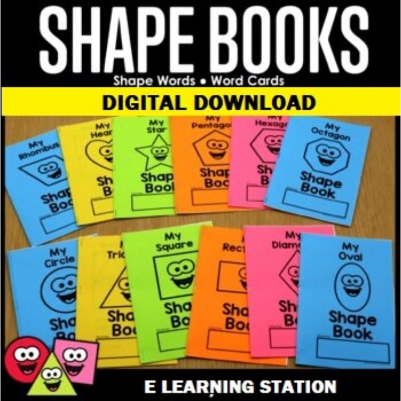 E73 (PDF) Shape books I Kids learning shape I Kindergarten Homeschool | Shopee Malaysia
