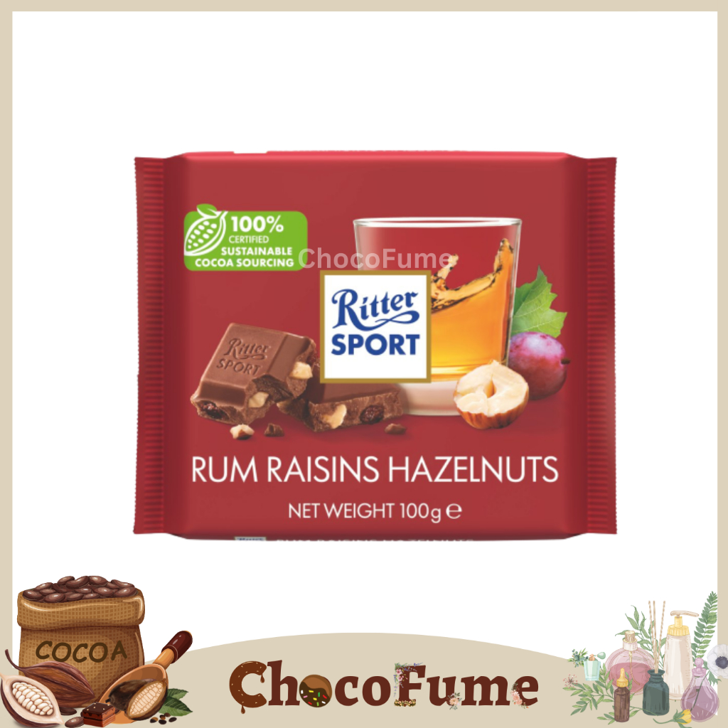 Ritter Sport Rum Raisins Hazelnuts 100g · Non-Halal | Shopee Malaysia