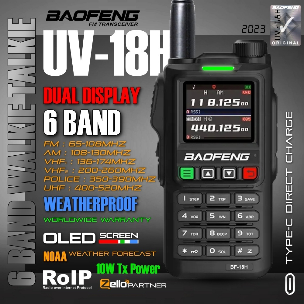 BF-18H Baofeng UV-18PRO Full Band 10W Walkie Talkie | Shopee Malaysia