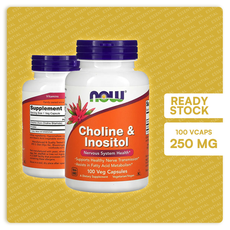 [Ready Stock][EXP 05/2028] NOW Foods Choline & Inositol ( 100 Veg ...