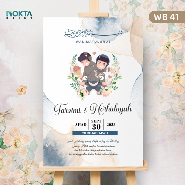 Papan Selamat Datang Majlis Kahwin | Welcome Board Custom | Sticker ...