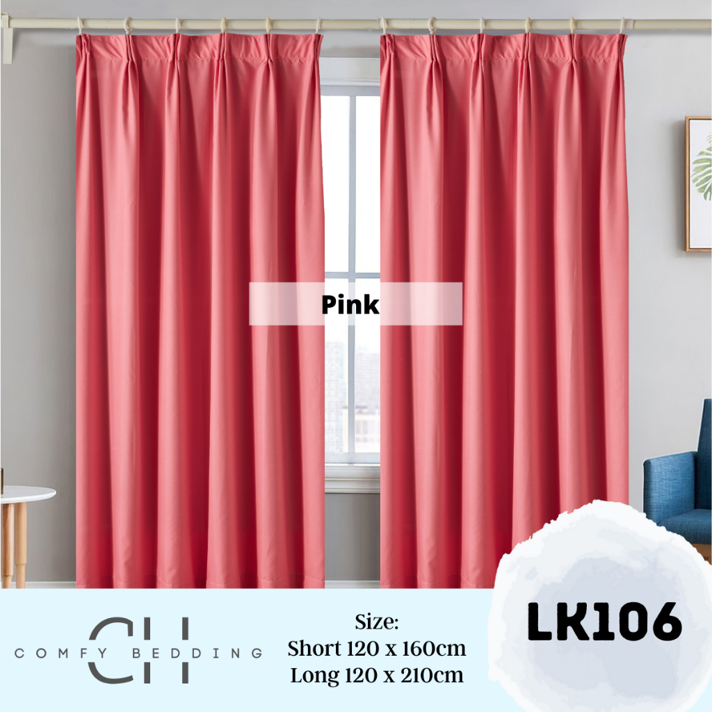 Comfy Bedding SemiBlackout Door Curtain Window Hook Type Modern Langsir ...