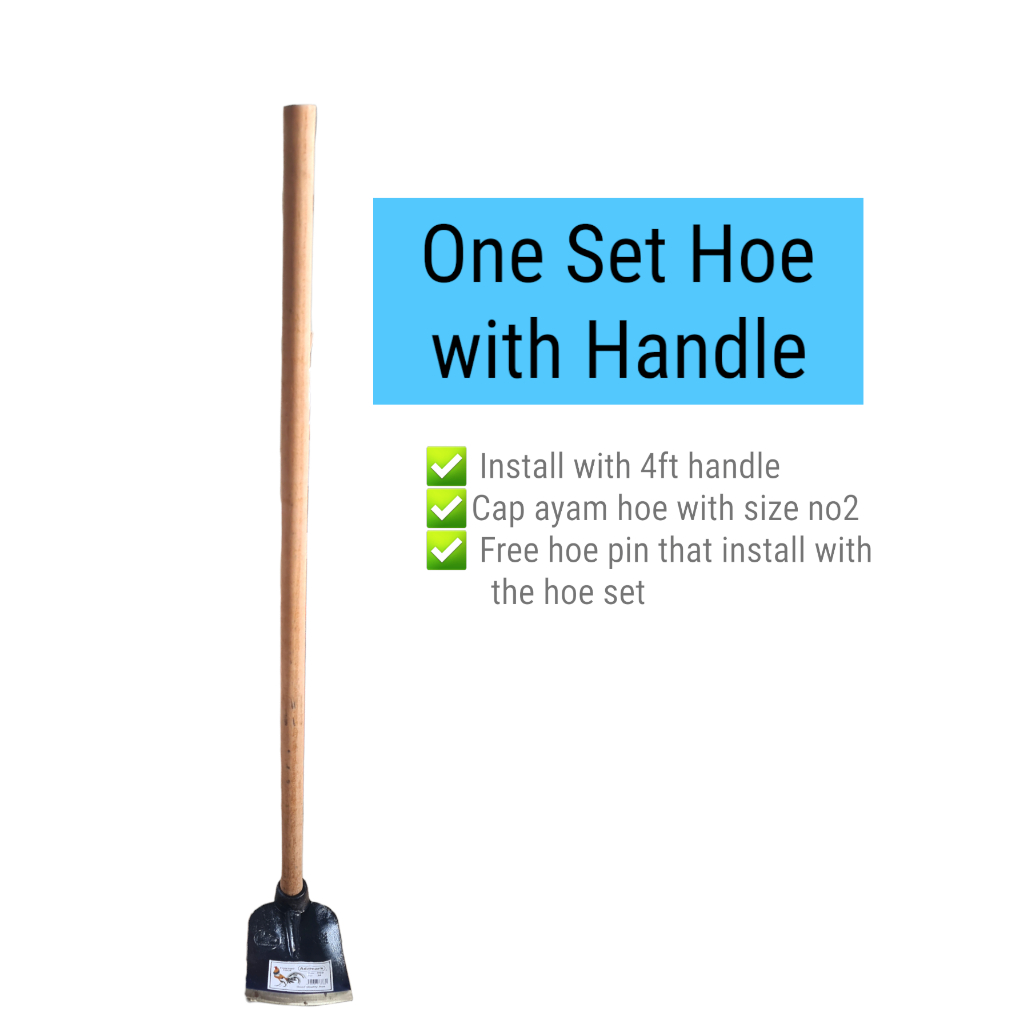 One Set Hoe with Handle Gardening / Cangkul Set Dengan Handle 4kaki ...