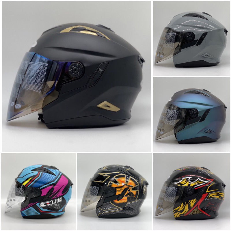 [List 1] ZEUS GJ-613 Double Visor [2 in 1] Modular Helmet | Shopee Malaysia