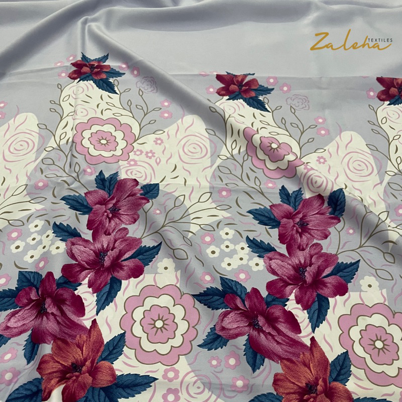 KAIN PASANG VIRAL PREMIUM SILK CORAK BUNGA PENUH BY ZALEHA TEXTILES ...