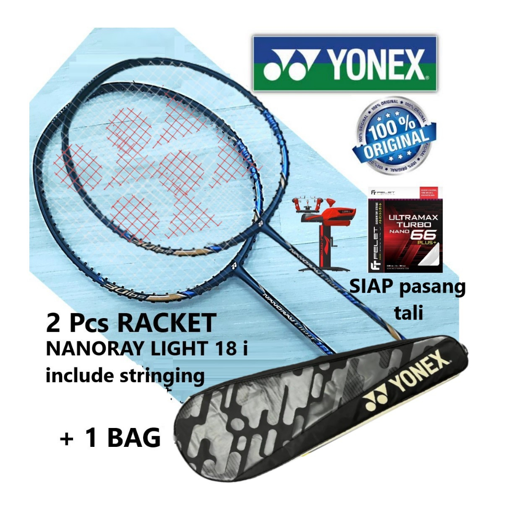 RACKET YONEX NANORAY LIGHT 18i 100% ORIGINAL (MAX 30LBS) | Shopee Malaysia