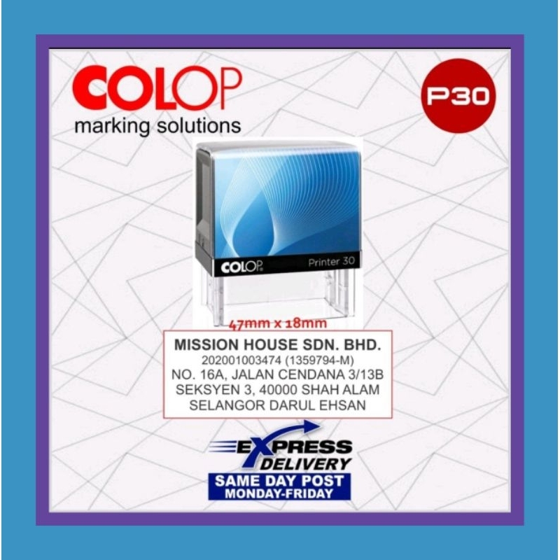Rubber Stamp Colop P20•P30•P40•P50 Cop *SAME DAY POST* (CHAT DETAIL ...