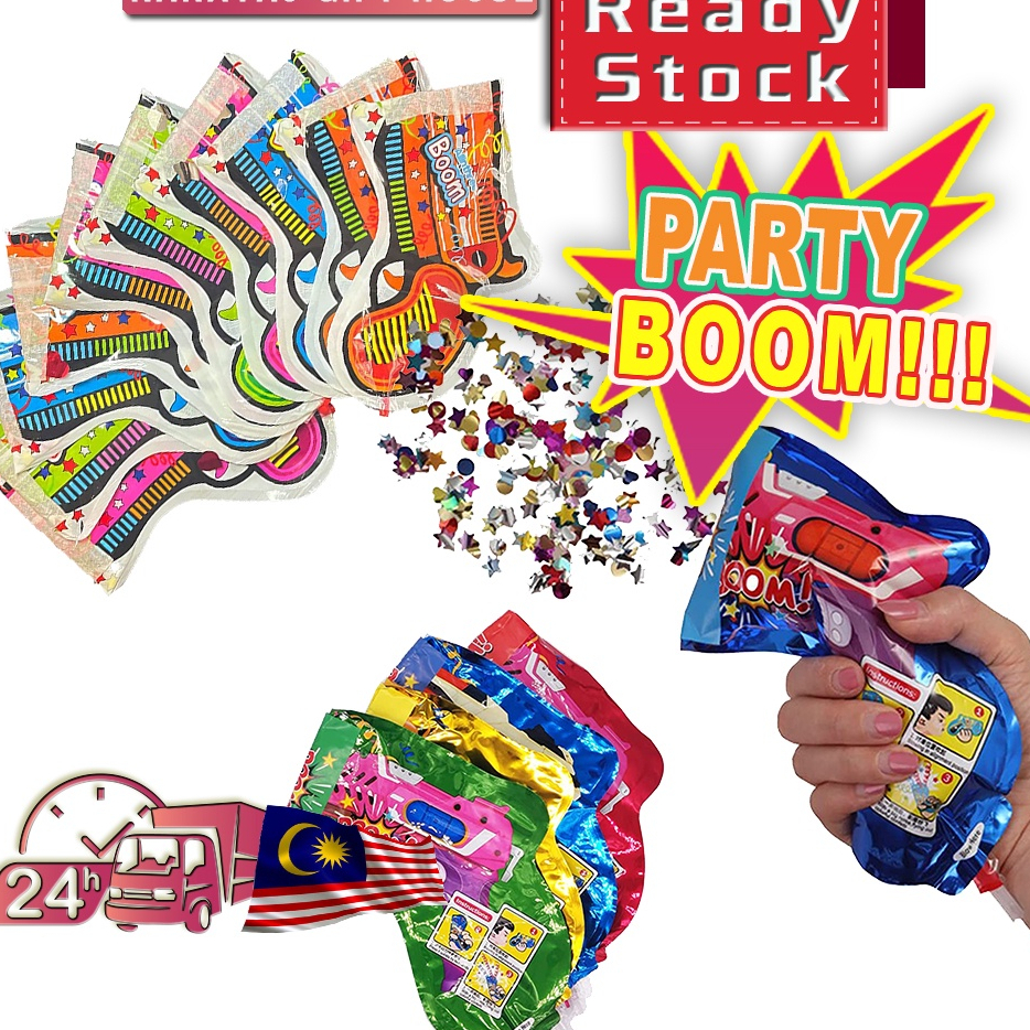 Confetti Cannons Party Handheld Inflatable Gun Fireworks Cannon ...
