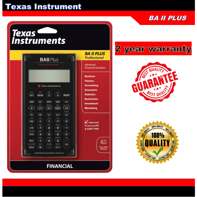 (ready stock)Texas Instruments TI BAII plus pro financial calculator BA ...