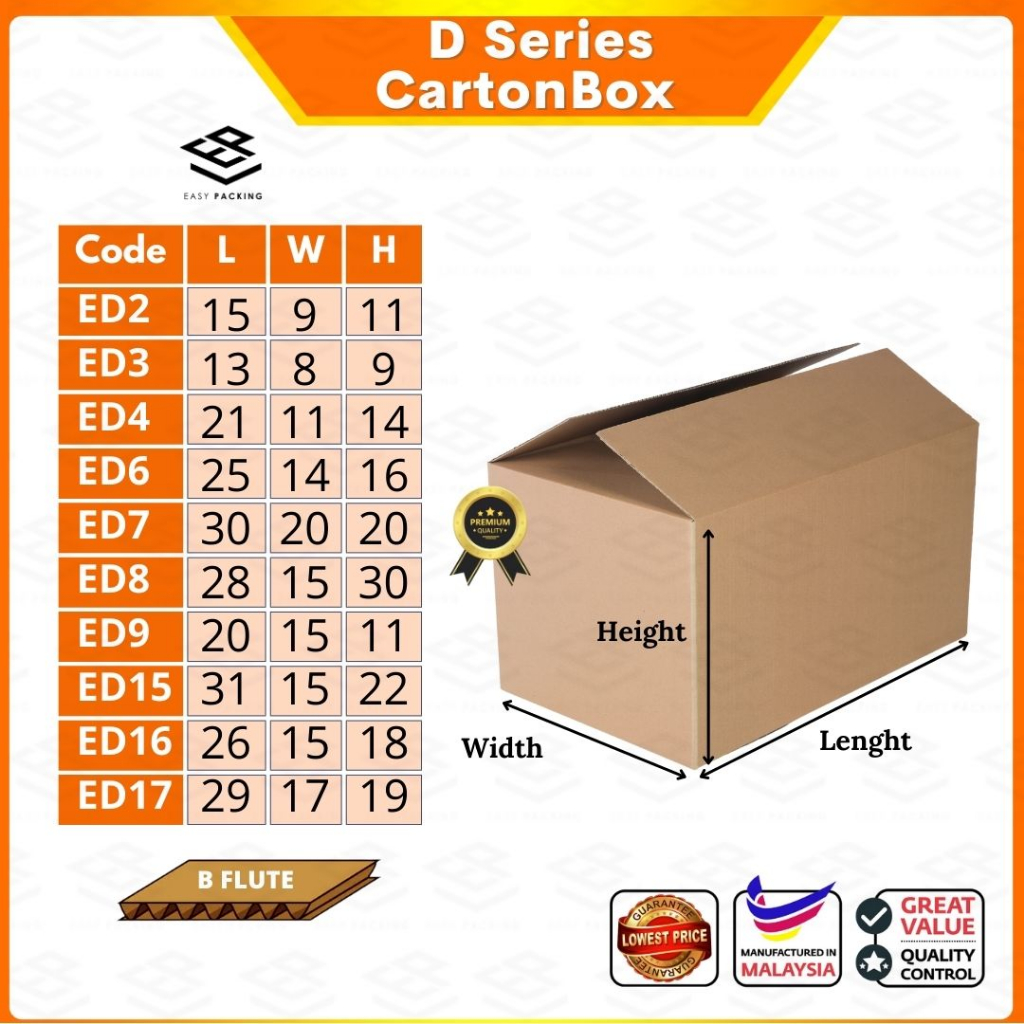 Packaging Box Carton Box Packing Box Paper Box Boxes Kotak - D Series ...