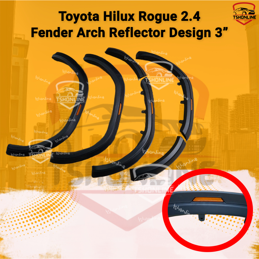 Toyota Hilux Rogue Fender Arch Reflector Design V4 Hilux Fender Flare 3 ...