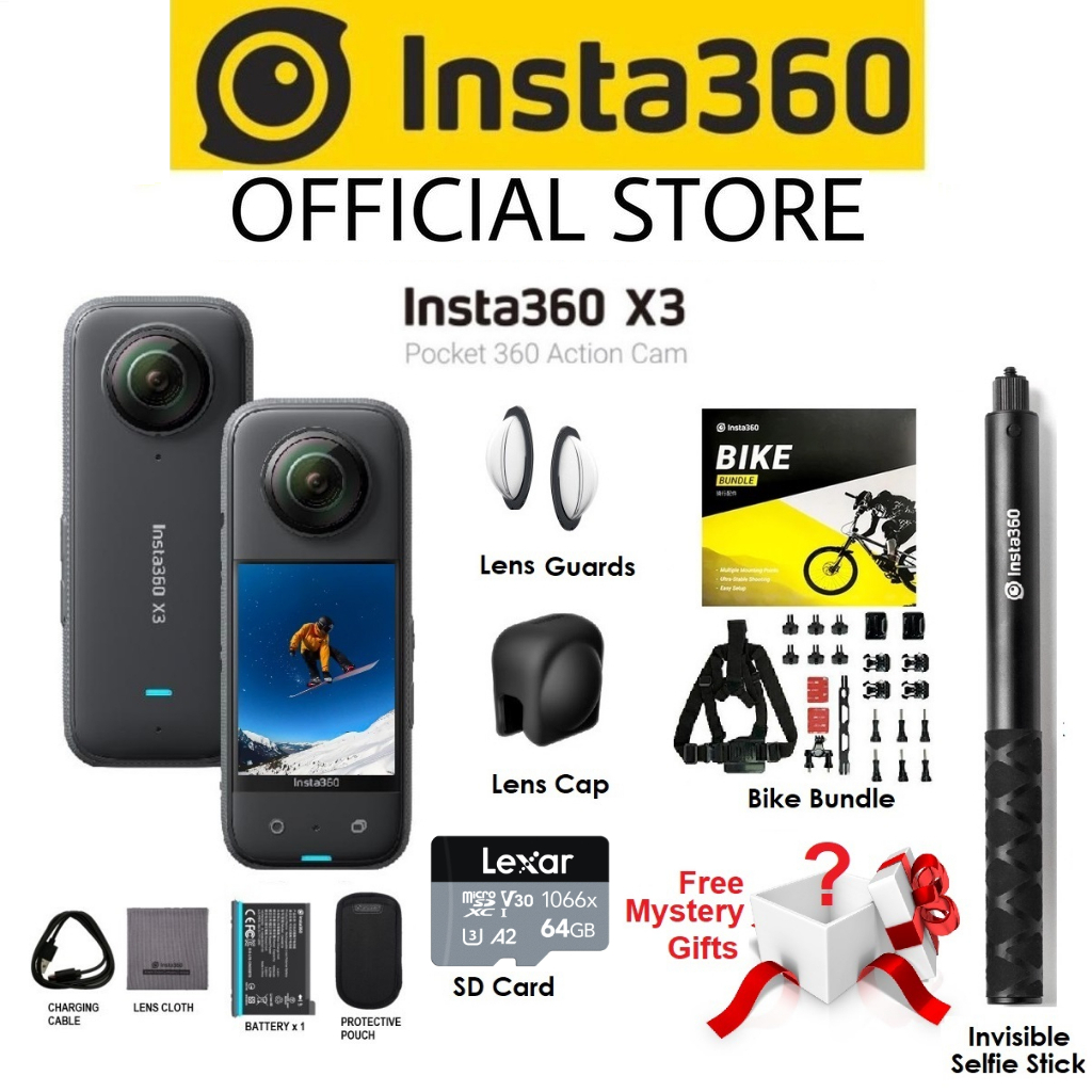 Insta360 X3 5.7K Video 72MP Photo 360 Pocket Camera | Shopee Malaysia