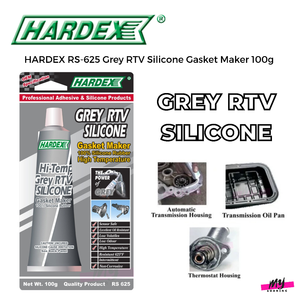 HARDEX RS-625 Grey RTV Silicone Gasket Maker 100g | Shopee Malaysia