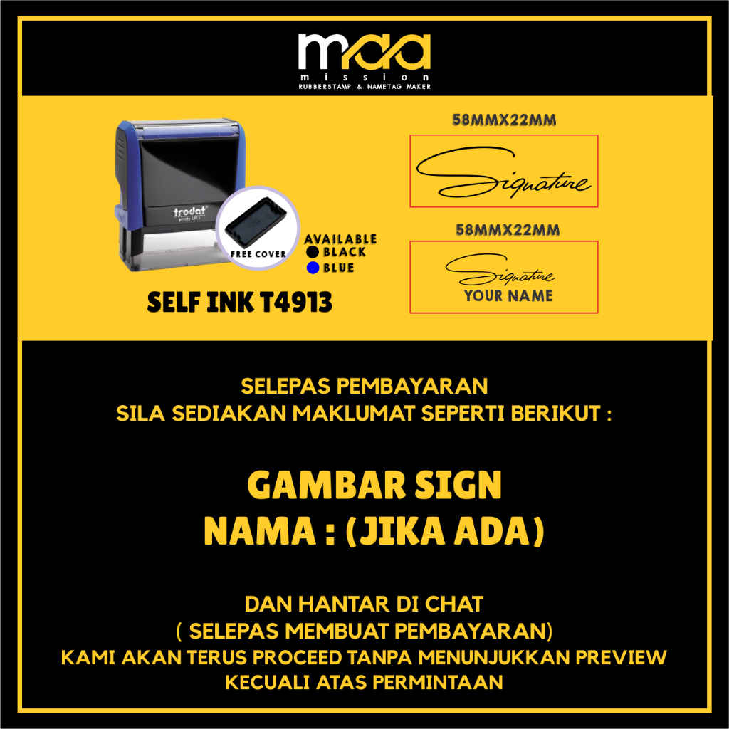 Signature Stamp Chop / Parcel Receive Chop / Invoice Chop | Shopee Malaysia