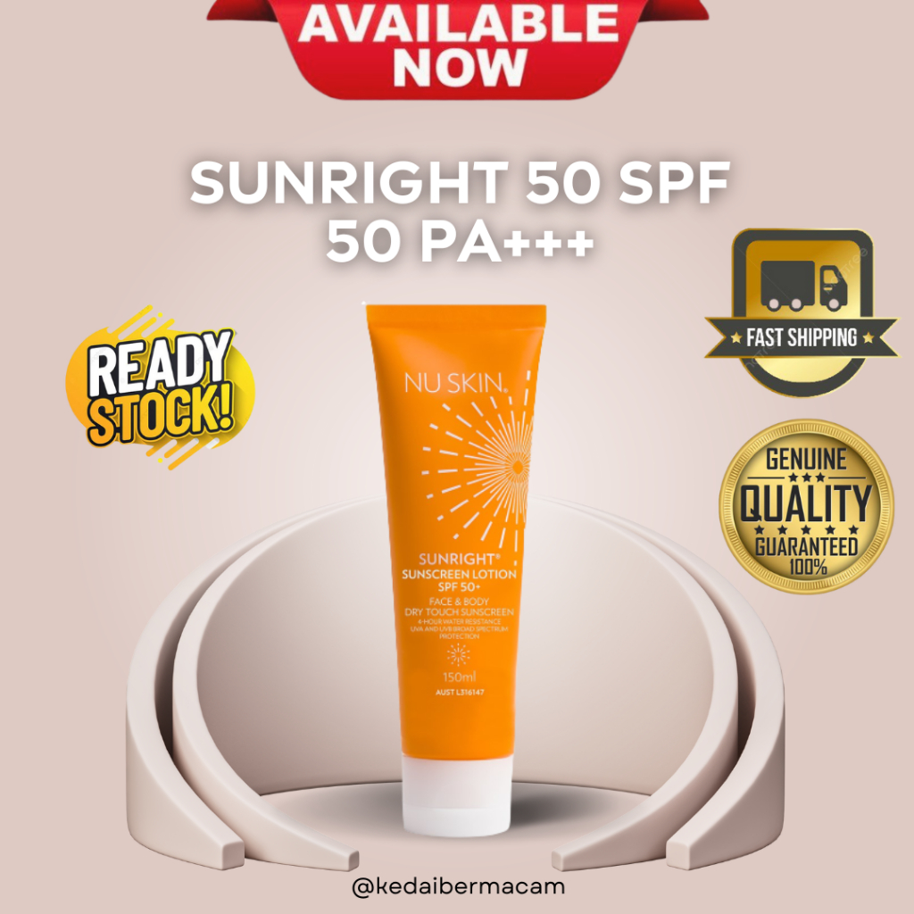 Nuskin Nu Skin SUNRIGHT 50 SPF 50 PA+++ 晒特丽50防晒指数50 PA +++ (100ml) | Shopee Malaysia