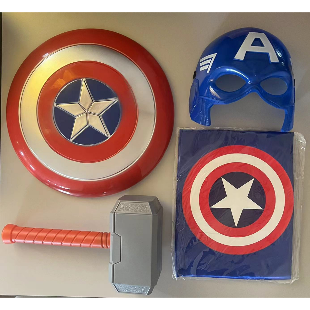 Marvel Avengers Endgame Captain America Shield Thor Hammer Action ...