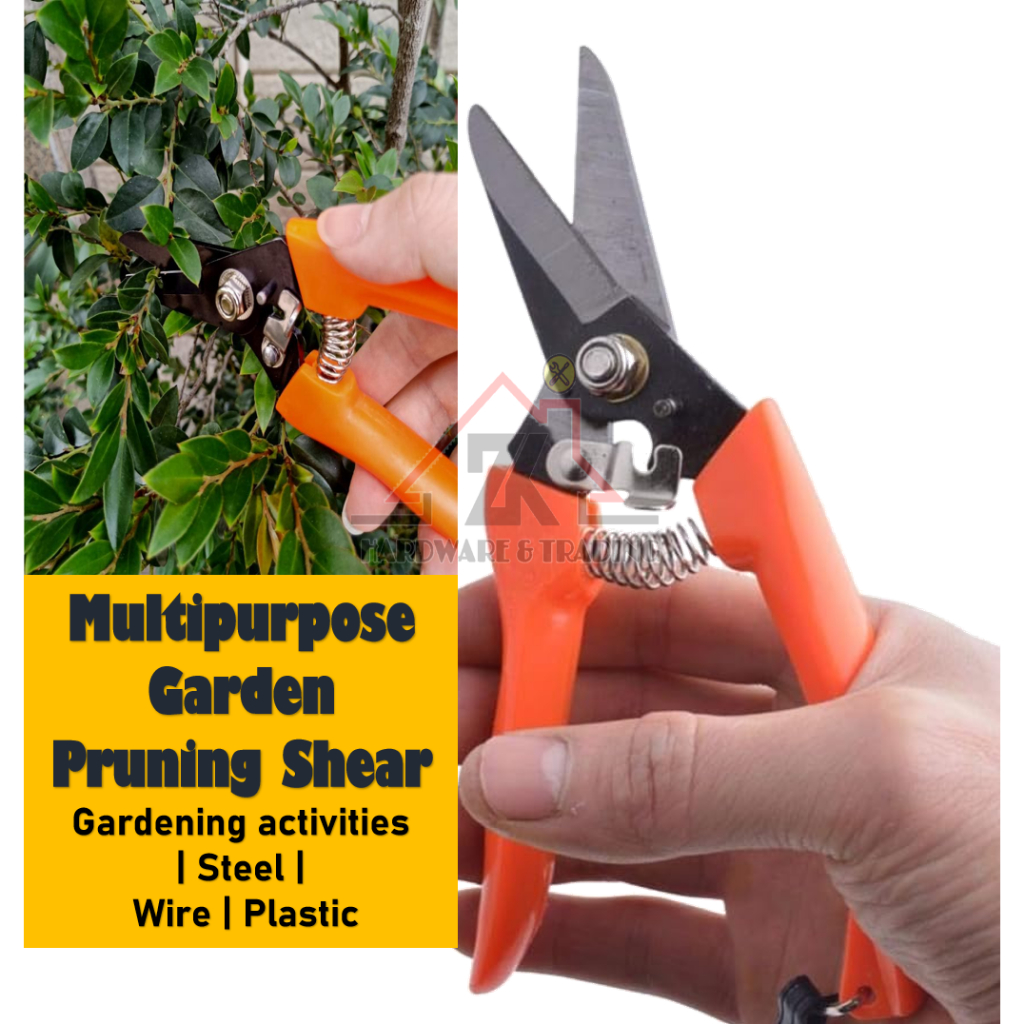 Pruning Shear Zinc Multipurpose Cutter Wire Steel Gunting Pokok Daun ...