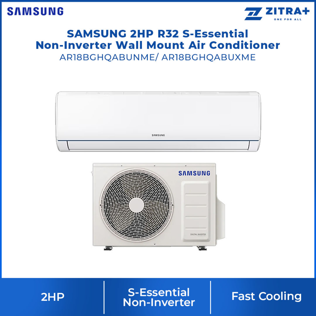 SAMSUNG 2HP R32 S-Essential Non-Inverter Wall Mount Air Conditioner ...
