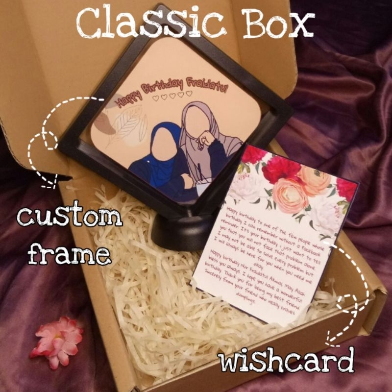 Gift Box Birthday Box illustration Cartoon Photo Frame | Shopee Malaysia