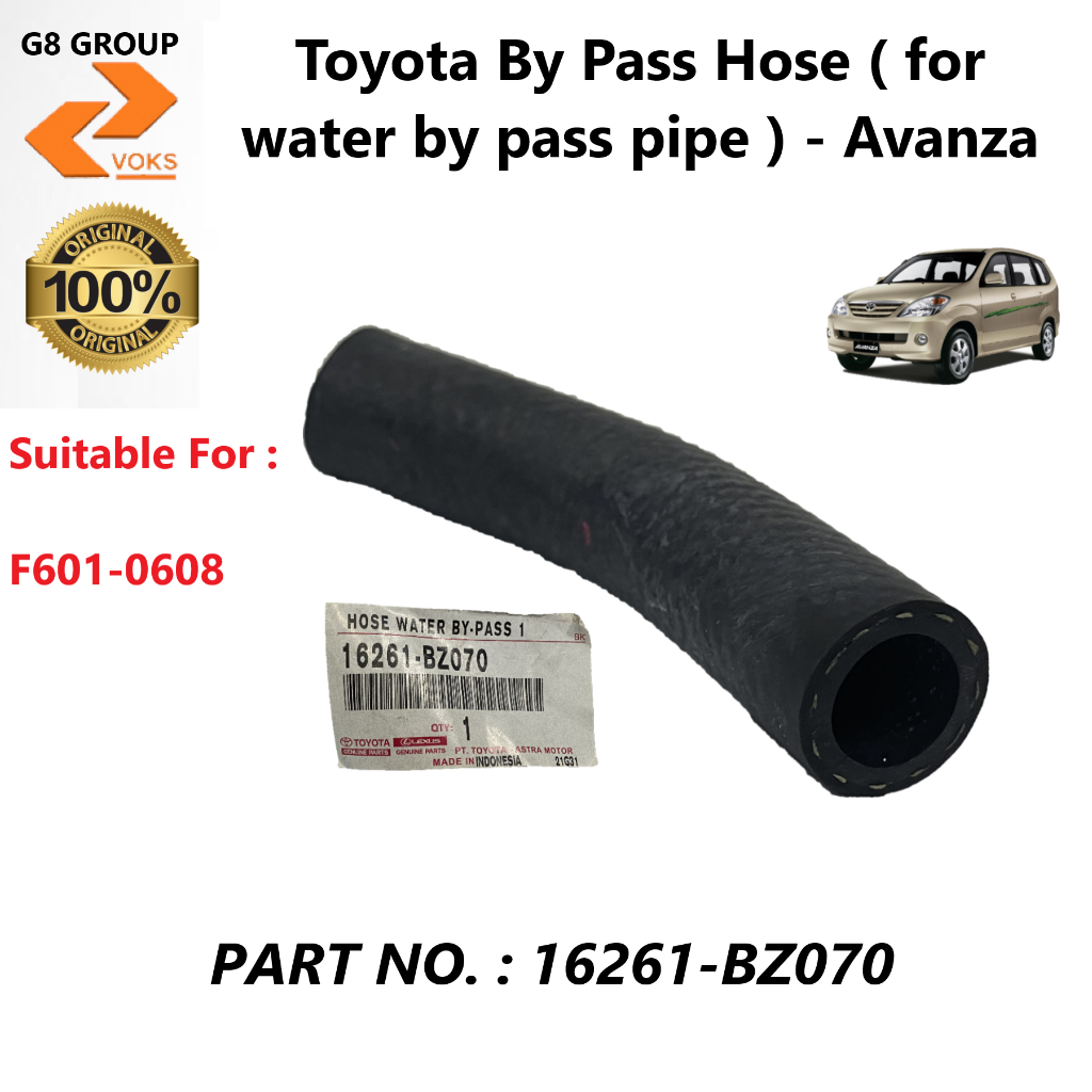 Toyota By Pass Hose ( for water bypass pipe ) - Toyota Avanza ( 16261 ...